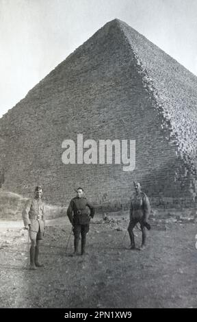 A British Royal Air Force airmen standing in front of a Royal Air Force Consolidated Liberator ...