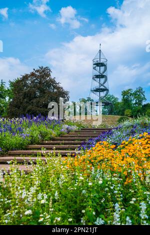 Tower in Killesberg park garden Stuttgart, Germany Stock Photo - Alamy