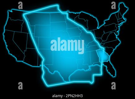 Map of Georgia - outline. Silhouette of Georgia map illustration Stock ...