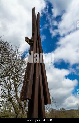 Mushet Memorial, Dark Hill Iron Works. A memorial to Robert Mushet and ...