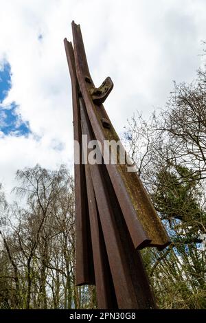 Mushet Memorial, Dark Hill Iron Works. A memorial to Robert Mushet and ...