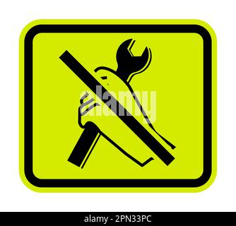 Do Not Carry Out Maintenance Work On Running Machinery Stock Vector ...