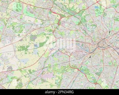 Salford, administrative county of England - Great Britain. Open Street ...