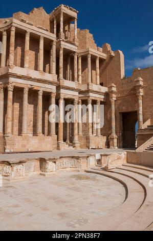 Archaeological Site of Sabratha, Libya - 10/31/2006: The Theatre of the ancient Phoenician city ...