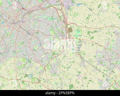 Solihull, unitary authority of England - Great Britain. Low resolution ...