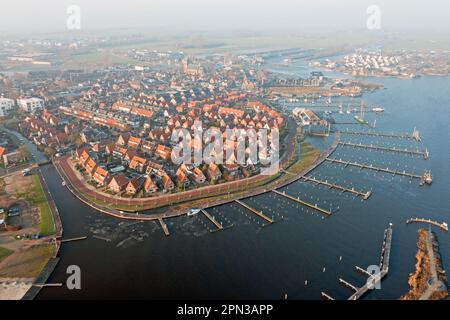 Aerial view of Grouw, a town in the Netherlands, taken between 1920 and ...