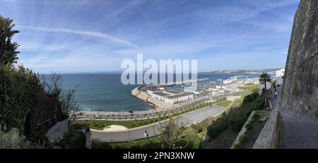 Morocco: ancient walls and skyline of Tangier old town, the door of ...
