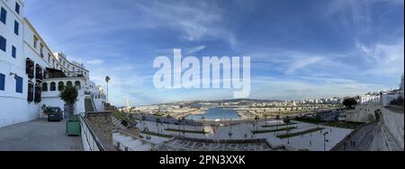 Morocco: ancient walls and skyline of Tangier old town, the door of ...
