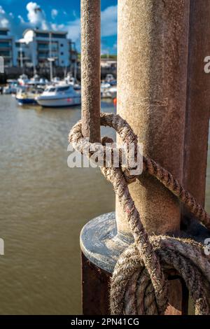 Rope knot. Concept for trust, faith, strength. security, safety ...