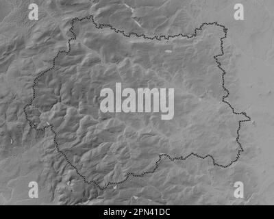West Yorkshire, region of England - Great Britain. Grayscale elevation ...