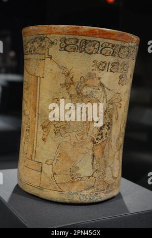 The different faces of the Maya chocolate-drinking cup known as ...