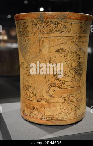 The different faces of the Maya chocolate-drinking cup known as ...