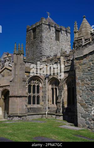 St Cybi Church, Eglwys, Holyhead, Anglesey, North Wales, United Kingdom ...