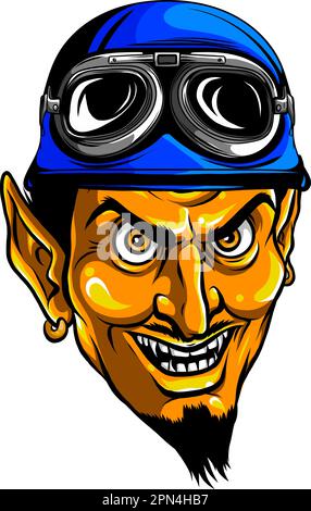 Rockabilly Devil tattoo vector illustration in full color Stock Vector Image & Art - Alamy