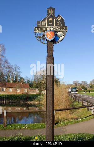 Chiddingfold village sign, Godalming, Surrey, England Stock Photo - Alamy