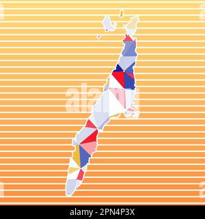 Cebu icon. Island map on dark background. Stylish Cebu map with island ...