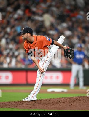 Houston Astros relief pitcher Seth Martinez delivers during the ninth ...