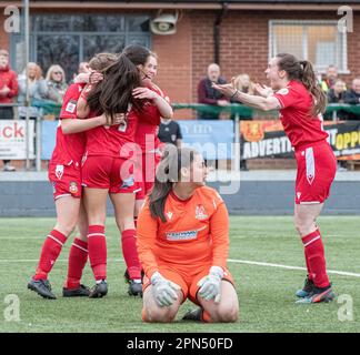 Briton Ferry, Wales. 3 April 2022. Lauren Davies of FAW Girls Academy ...