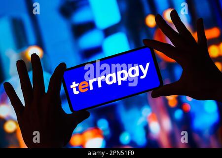 In this photo illustration, the TerraPay logo is displayed on a ...