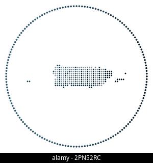 Puerto Rico map. Map of Puerto Rico in dotted style. Borders of the ...
