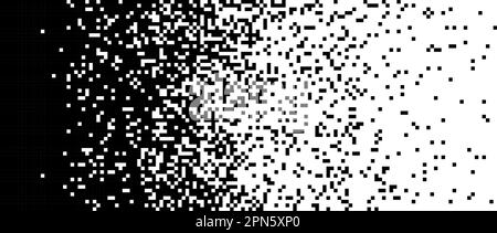 Pixelated halftone gradient noise. Fading pixel texture. Dissolving ...