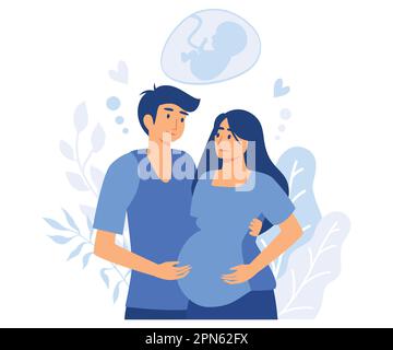 Couple woman, man dreams. Modern flat character silhouette woman, man ...