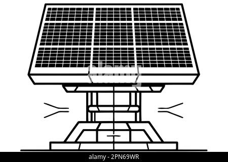 solar energy panels conceptual minimalist vector illustration Stock ...