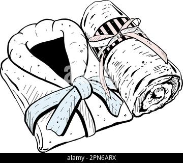 New towel icon, outline style Stock Vector Image & Art - Alamy
