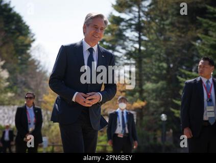 Secretary of State Antony Blinken walks off after a news conference at ...