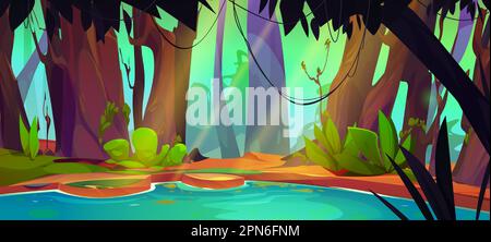 Amazon Rainforest Background Animated Amazon Rainforest Vector Art,