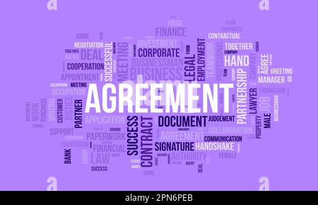 Employment contract word cloud concept. Collage made of words about ...