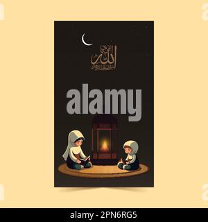 Arabic Islamic Calligraphy of Wish (Dua) Audhu Billahi Minashaitanir ...