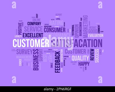 Word cloud background concept for Customer satisfaction. Client service ...