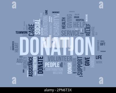Word cloud background concept for Fundraising. Charity funding ...