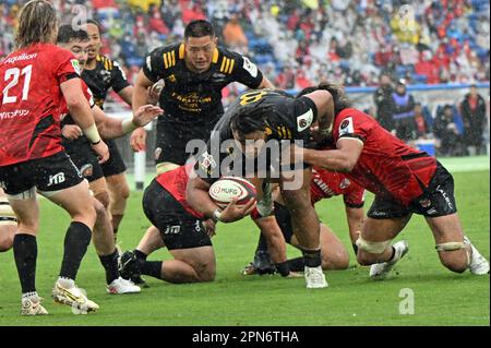 Suntory Sungoliath's Tevita Tatafu during the Japan Rugby League One ...