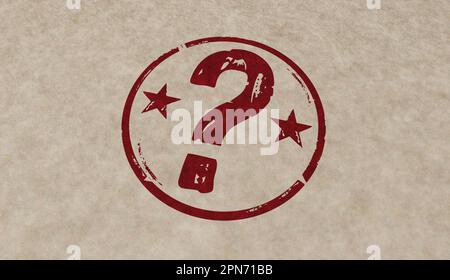 Question mark stamp icons in few color versions. Faq help query and ...