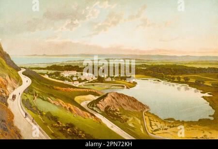 Edinburgh seen from the Firth of Forth, city of Edinburgh, Scotland ...