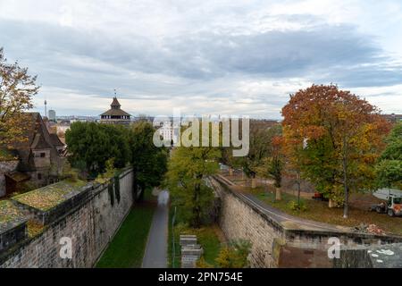 View of the Imperial Castle in Nuremeberg, Germany. A formidable ...
