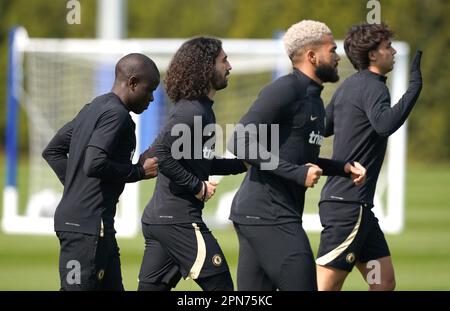 Chelsea's Reece James (left) and Joao Pedro applaud the fans after the ...