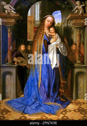 Painting of The Virgin And Child With Angels by Quentin Massys dated 1500 Stock Photo - Alamy