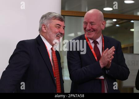 Lord Alderdice (left) and Mark Durgan attending the three-day ...
