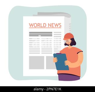 people reading fake news on digital gadgets newspaper press network ...