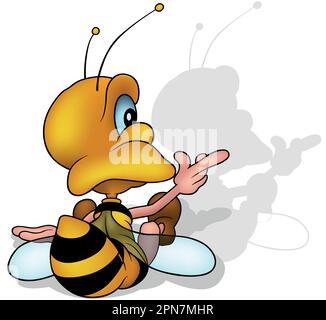 Bee Cartoon Colored Clipart Illustration Stock Vector Image & Art - Alamy