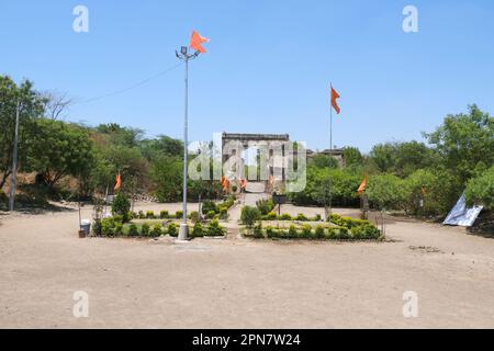 2 April 2023, Bhadurgad / Dharmaveer gad, Ruins of Bahadur Khan's ...