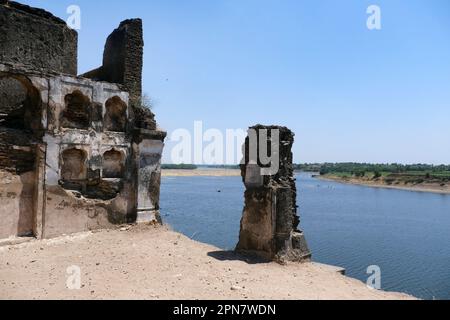 2 April 2023, Pedgaon, Maharashtra, India, Bahadur Fort, There is a 2 ...