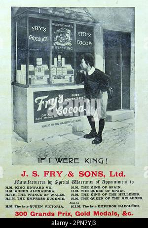 Advertisement for Fry's Chocolate. .J. S. Fry & Sons, Ltd. better known ...