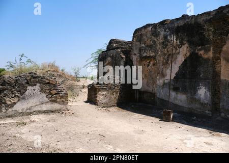 2 April 2023, Bhadurgad / Dharmaveer gad, Ruins of Bahadur Khan's ...