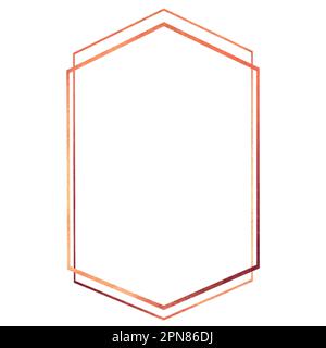 Set Beautiful thin bronze frame, round shape, square, pentagonal and ...