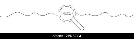 Continuous linear drawing of minus sign. Minus sign. Abstract ...