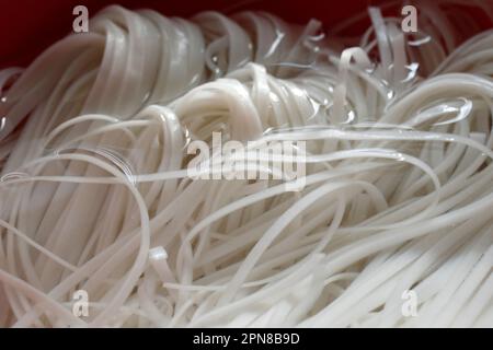Asian kitchen. Tapioca noodles for vietnamese soup Stock Photo - Alamy